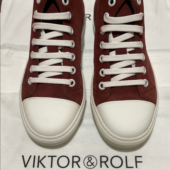 Viktor & Rolf | Shoes | Viktor Rolfred Seude Fashion Sneakers 4 Us7 ...